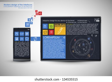 Realistic Smart Phone Pad Template Stock Vector (Royalty Free) 134535515