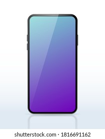 Realistic Smartphone Top View Isolated Vector Stock Vector (Royalty ...