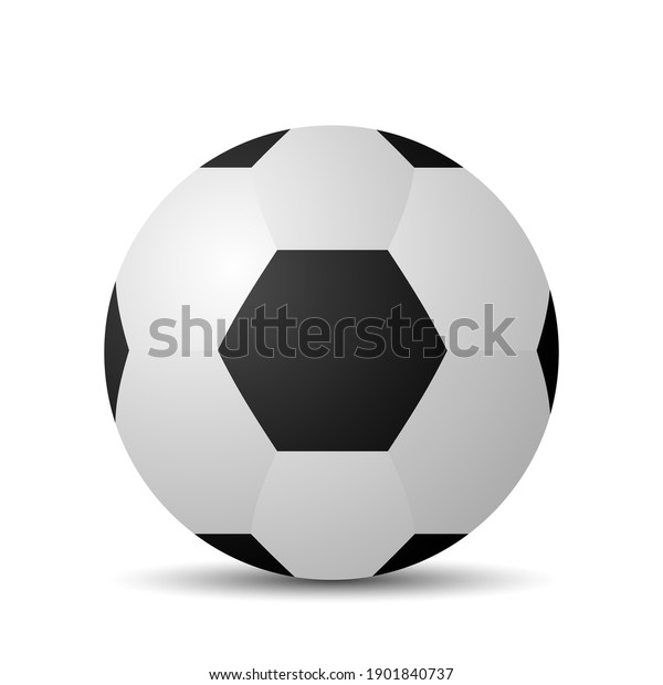 Realistic Soccer Ball Shadow 3d Vector Stock Vector (Royalty Free ...