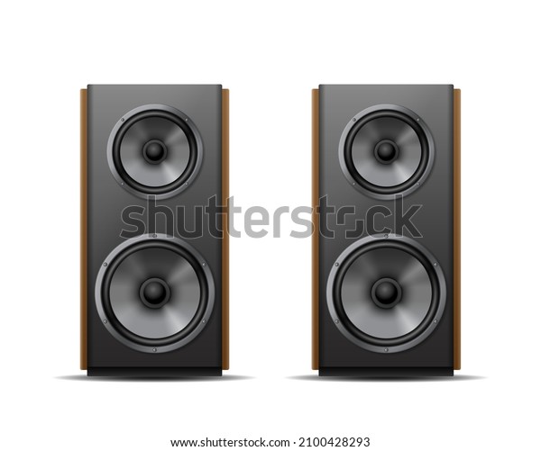 Altavoz de sonido realista en cuerpo: vector de stock (libre de ...
