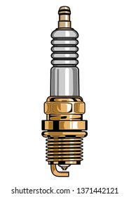 Realistic Spark Plug Vector Illustration Stock Vector (Royalty Free ...
