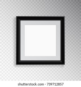 Realistic Square Frame Mat Photography Painting Stock Vector (Royalty ...