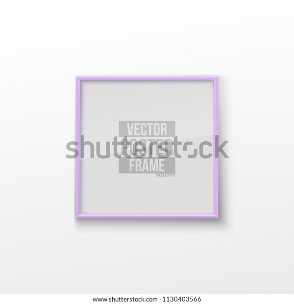 Realistic Square Light Purple Color Blank Stock Vector (Royalty Free ...