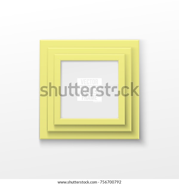 Realistic Square Light Yellow Color Blank Stock Vector (Royalty Free ...