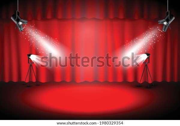 Realistic Stage Spotlight Template Stock Vector (Royalty Free ...