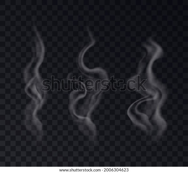 Realistic Steam Effects Set White Cigarette Stock Vector (Royalty Free ...