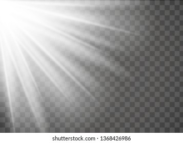 Realistic Sun Rays On Transparent Background: vector de stock (libre de ...