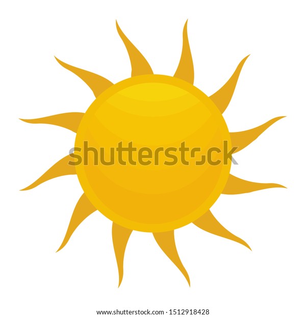 Realistic Sun Vector White Background Summer Stock Vector (Royalty Free ...