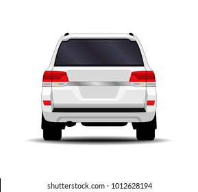 Realistic Car Hatchback Back View: เวกเตอร์สต็อก (ปลอดค่าลิขสิทธิ์ ...