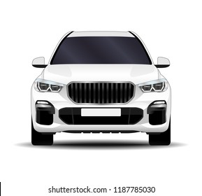 Realistic Suv Car Front View 스톡 벡터(로열티 프리) 1043389042 | Shutterstock
