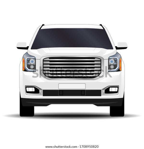 Realistic Suv Car Front View Stock Vector (Royalty Free) 1708950820 ...