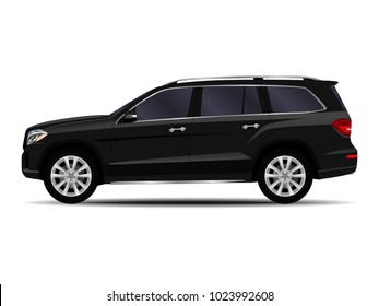 Realistic Suv Car Side View Stock Vector (Royalty Free) 1023992608 ...