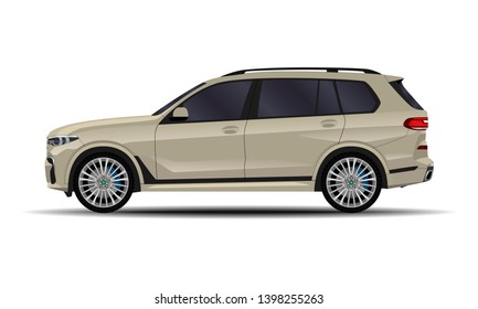 Realistic Suv Car Side View 库存矢量图（免版税）1452724004 | Shutterstock
