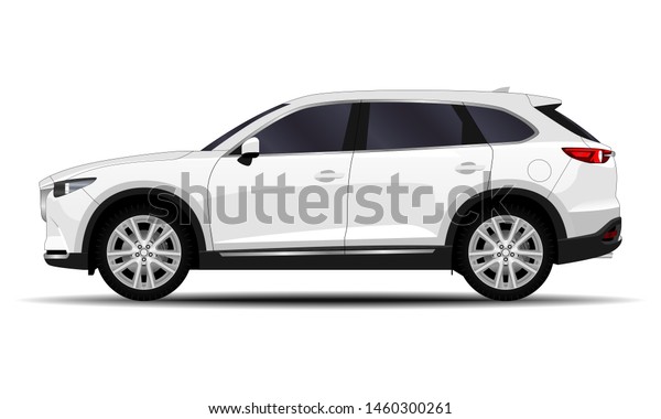 Realistic Suv Car Side View Stock Vector (Royalty Free) 1460300261