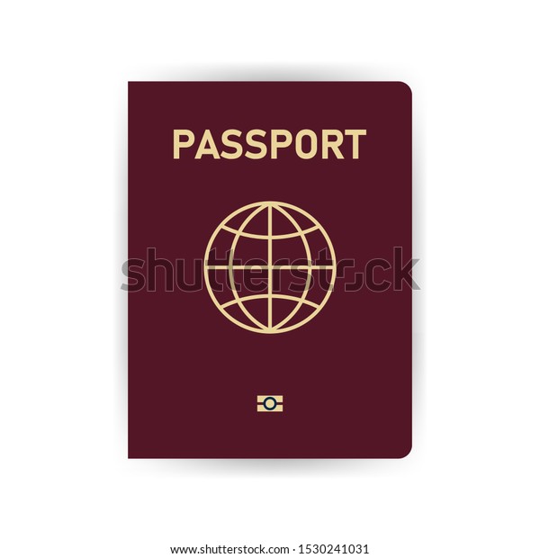 Realistic Template Passport On White Background Stock Vector (Royalty ...