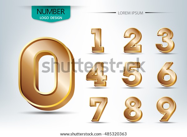 Realistic Three Dimensional Number Set Vector Stock Vector (Royalty ... Realistic Three Dimensional Number Set Vector Stock Vector (Royalty ...