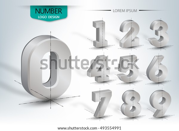 Realistic Three Dimensional Set Number Vector Stock Vector (Royalty ... Realistic Three Dimensional Set Number Vector Stock Vector (Royalty ...