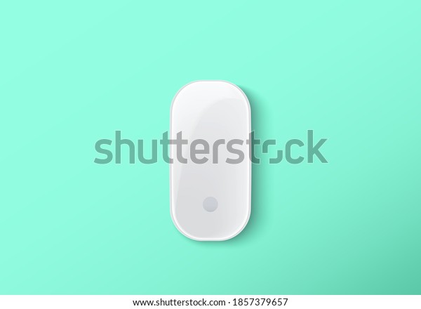 Realistic Top View Wireless Mouse Isolated Stock Vector (Royalty Free ...