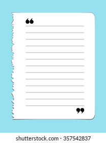 Realistic Torn Notebook Page White Note Stock Vector (Royalty Free ...
