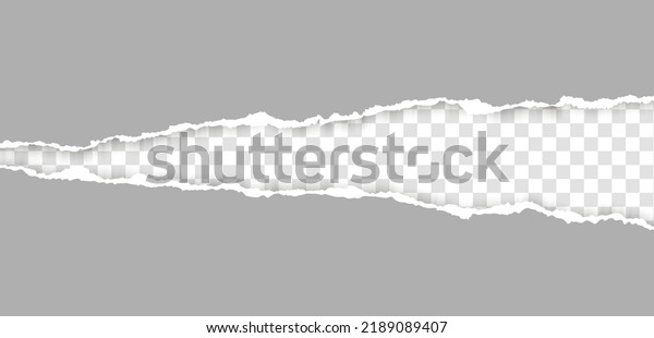 Realistic Torn Ripped Strip Grey Paper: เวกเตอร์สต็อก (ปลอดค่าลิขสิทธิ์ ...