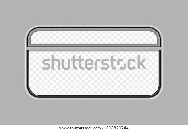Realistic Train Transparent Window Isolated Vector Stock Vector ...
