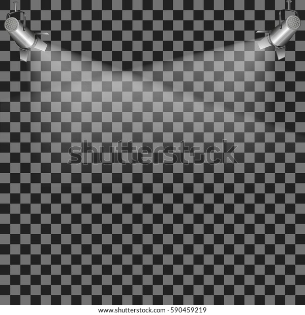 Realistic Transparent Background Spotlights Stock Vector (Royalty Free ...