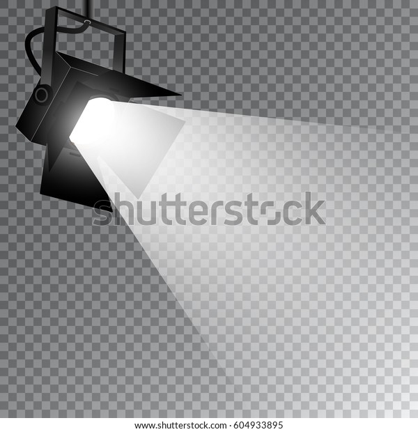 Realistic Transparent Background Spotlights Light Effect Stock Vector ...