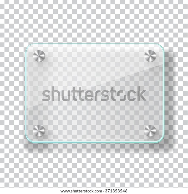Realistic Transparent Glass Frame On Light Stock Vector (Royalty Free ...
