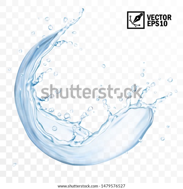 Realistic Transparent Isolated Vector Circle Splash Stock Vector ...