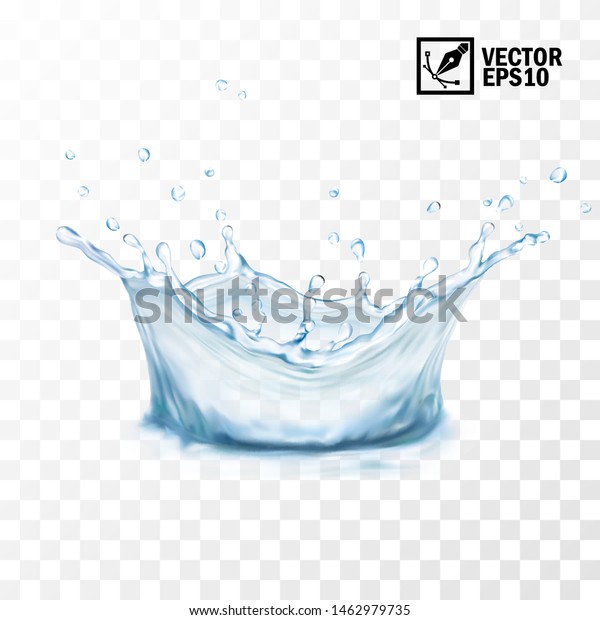 Realistic Transparent Isolated Vector Splash Water Stock Vector ...