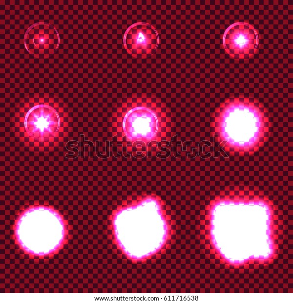 Realistic Transparent Shine Sparkle Light Effects Stock Vector (Royalty ...