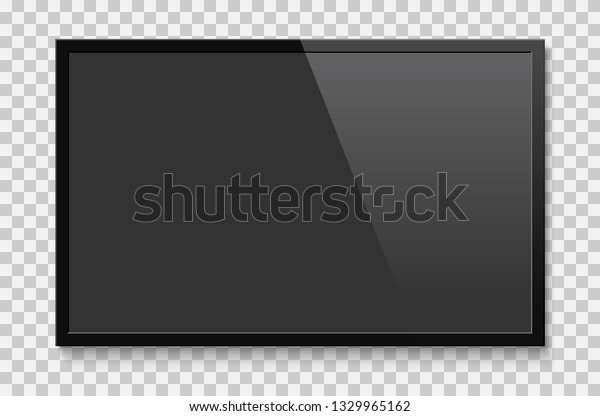 Realistic Tv Screen Blank Television Lcd Stock Vector (Royalty Free ...
