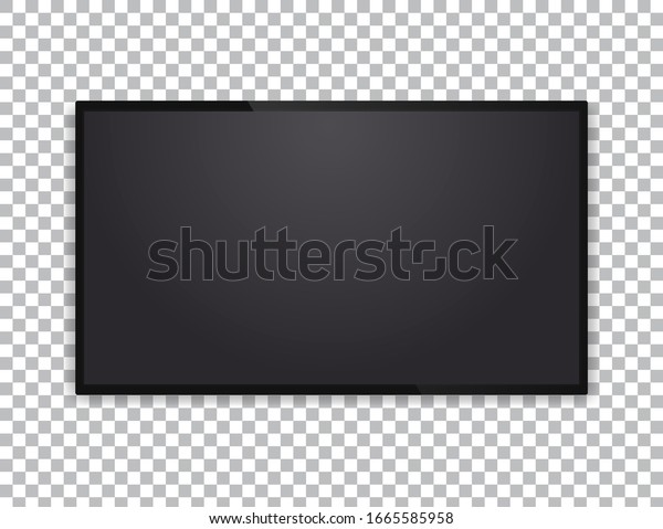 Realistic Tv Screen Blank Tv Template Stock Vector (Royalty Free ...