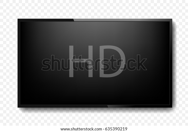 Realistic Tv Screen Vector Illustration Stock Vector (Royalty Free ...