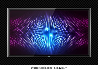 Modern Tv Blue Screen Lcd Isolated Stock Vector (Royalty Free ...