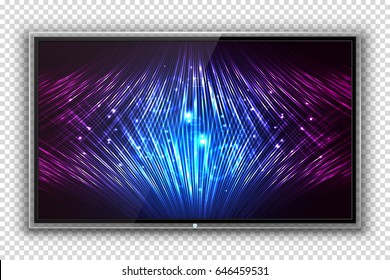 Modern Tv Blue Screen Lcd Isolated Stock Vector (Royalty Free ...