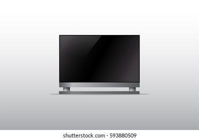 Led Tv Front View Vector Illustration: เวกเตอร์สต็อก (ปลอดค่าลิขสิทธิ์ ...