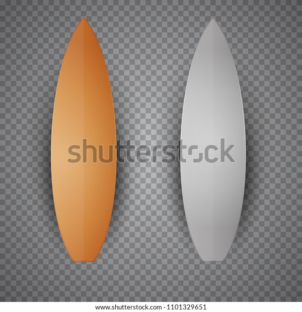 Realistic Vector Blank Surfboard On Transparent Stock Vector (Royalty ...