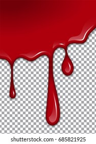 Realistic Vector Blood Transparent Background Vector Stock Vector ...