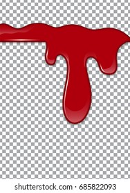Realistic Vector Blood Transparent Background Vector Stock Vector ...