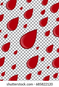 Realistic Vector Blood Transparent Background Vector Stock Vector ...