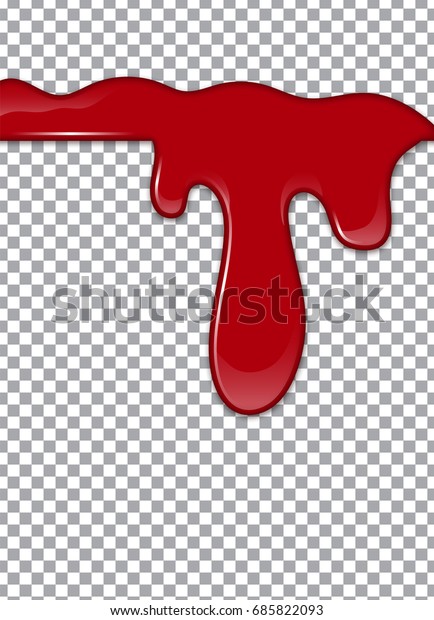 Realistic Vector Blood Transparent Background Vector Stock Vector ...