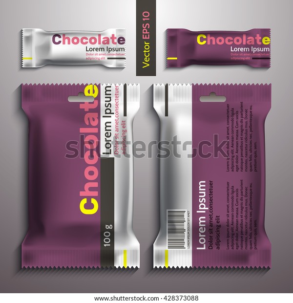 Realistic Vector Design Chocolate Packaging Packaging Stock Vector ...