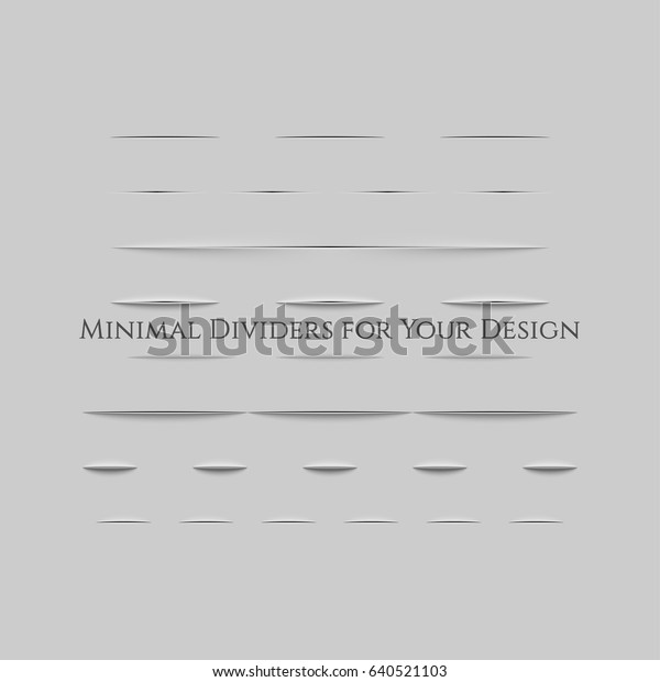 Realistic Vector Dividers Shadow Effect Set Stock Vector (Royalty Free ...