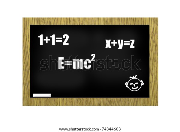 Realistic Vector Illustration Blackboard Scribbles Stock Vector ...