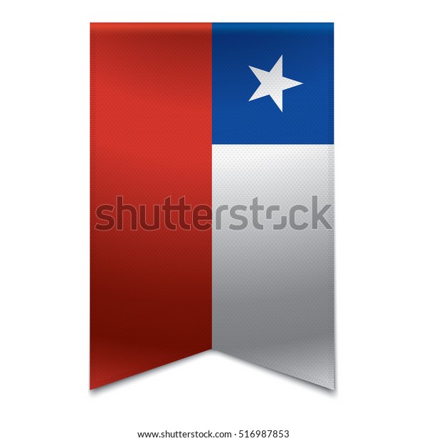 Realistic Vector Illustration Ribbon Banner Chilean: vector de stock ...