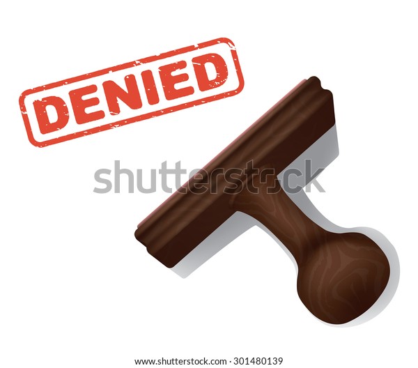 Realistic Vector Illustration Word Denied Stamped Stock Vector (Royalty ...