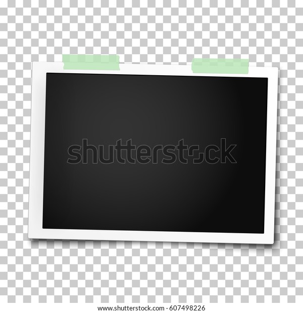 Realistic Vector Photo Frame Straight Edges Stock Vector (Royalty Free ...