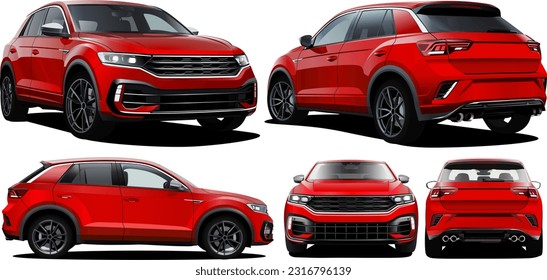 Red car Royalty Free Stock Vector Clip Art