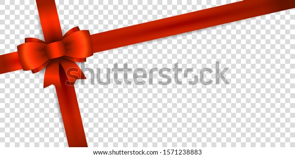 Realistic Vector Red Bow Ribbon Isolated Stock Vector (Royalty Free ...